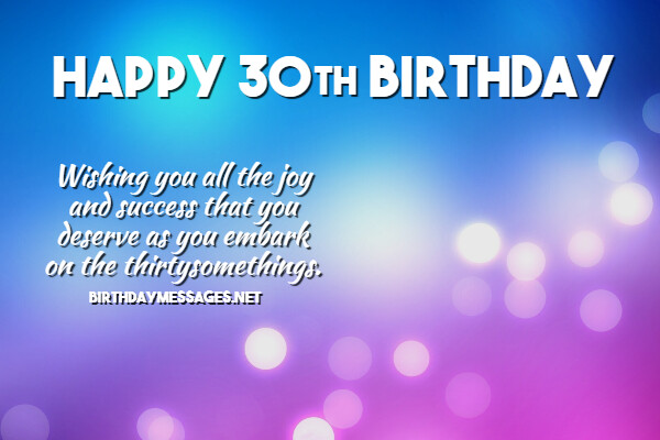 30th Birthday Wishes Quotes Happy 30th Birthday Messages 2023 